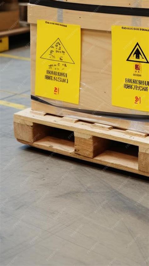Premium Ai Image Radioactive Material Label Beside The Transportation Wooden Box Type A