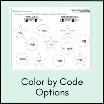 FREE Vowel And Consonant Suffix Sort For Phonics Instruction TPT