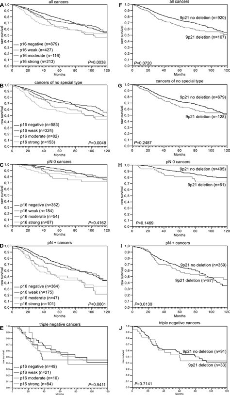 Association Between P16 Expression And Raw Survival In A All Cancers