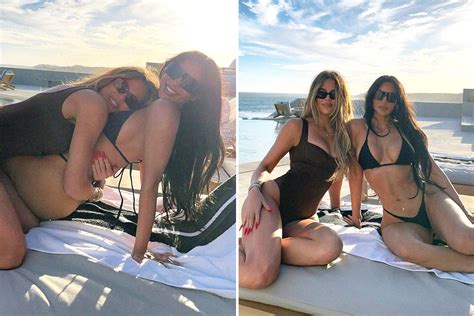 Kim Kardashian Pops Out Of Barely There Thong Bikini As Khloe Shows Off