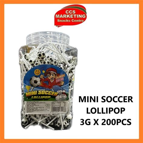 Ccs Mini Soccer Lollipop Candy 1jar 3g X 200pcs Shopee Malaysia