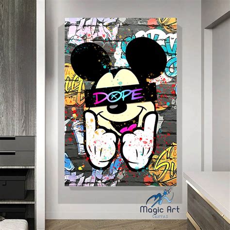 Graffiti Mickey Mouse Coloring Pages