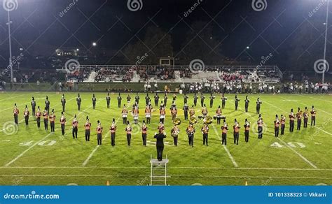 Marching Band Halftime Show Performance Editorial Stock Photo Image Of Director College