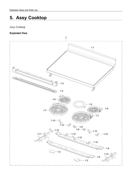 Samsung NE63A6311SS AA 00 Electric Range Partswarehouse