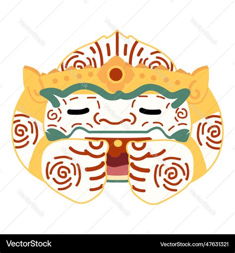 Hanuman Sleeping Thai Character Royalty Free Vector Image