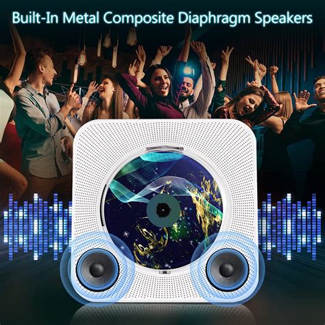 Buy CD Player With Bluetooth CD Player With LED Screen USB Port FM Radio AUX Port Compact