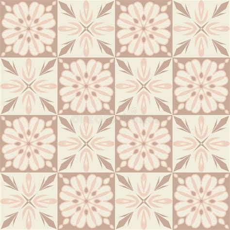 Spanish Ceramic Tile Gentle Pastel Color Beige Pink Monochrome Design