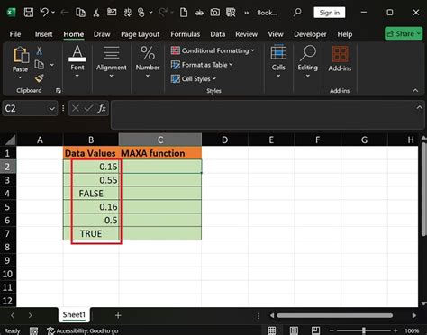Maxa Function In Excel