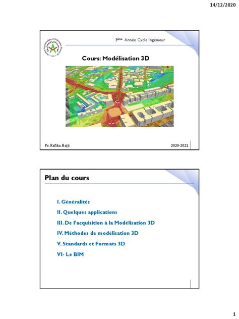 Cours De Modélisation 3d 2020 2021 Pdf Building Information Modeling Modélisation