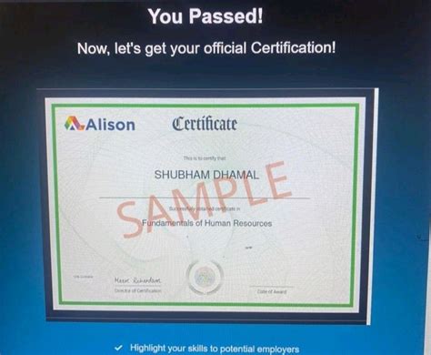 Shubham Dhamal On Linkedin Certification Of Fundamentals Of Human Resources