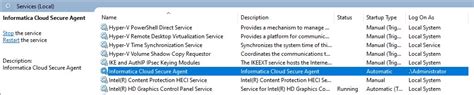 How To Restart Informatica Cloud Iics Secure Agent Thinketl