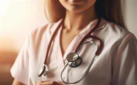 Premium Ai Image A Medical Doctor Girl With A Stethoscope Wearing A