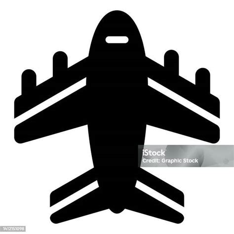 Style De Glyphe Dicône Vectorielle Davion Aérien Pour Web Et Mobile