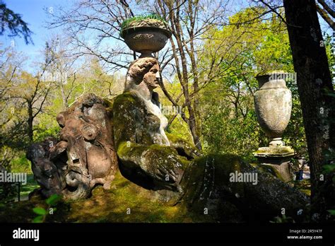 Sculpture Of Ceres Sacro Bosco Park Bomarzo Lazio Parco Dei Mostri