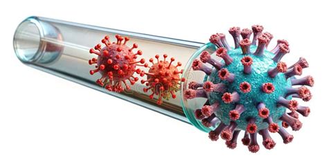 Aigenerated Aerial View Of A Test Tube Virus Isolation Sample A
