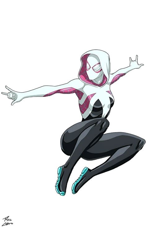 Ghostspider Gwen Stacy Commissionphil Cho Superhero Comics Art