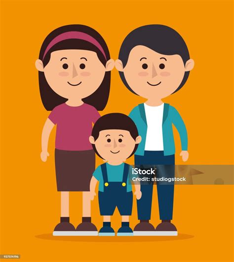 Ilustración De Familia Dibujos Animados Coloridos Y Más Vectores Libres