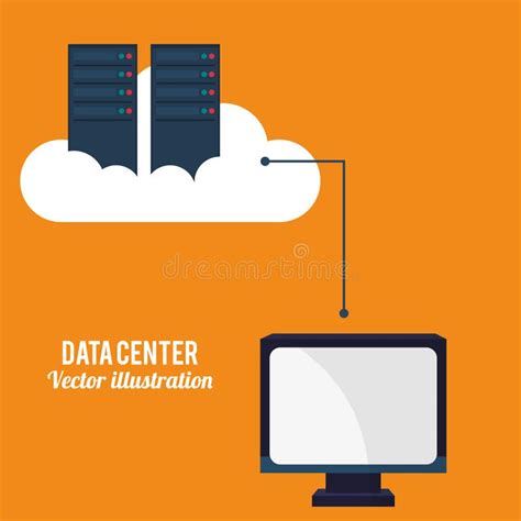 Data Center Cloud Computing Technology Stock Vector Illustration Of Networking Computing