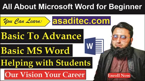 Microsoft Word Complete Course For Beginners In Urduhindi Asad
