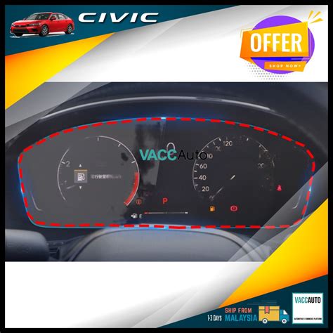 Honda Civic Fe 11th Meter Screen Protector Film Clear Center Touch Hd