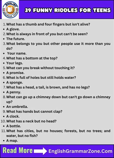 Master 39 Unique And Funny Riddles For Teens