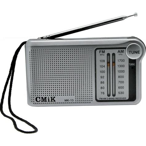 CMik MK-13 Επιτραπέζιο Ραδιόφωνο Μπαταρίας Ασημί - MARKET 1