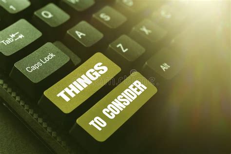 Conceptual Display Things To Consider Business Approach Think About