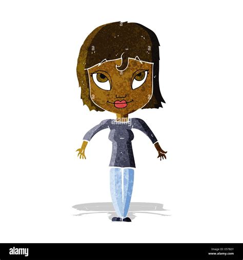 Cartoon Girl Shrugging Shoulders Stock Vector Image And Art Alamy