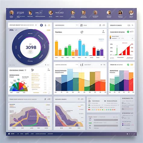 Premium Ai Image Web Dashboard Hr Employee Performance Dashboard Widget Based Layout Struct