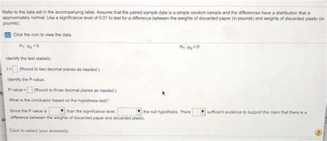 Solved Refer To The Data Set In The Accompanying Table Chegg
