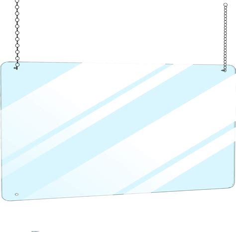 Buy Hanging Acrylic Sneeze Guard Plexiglass Shield Safety Barrier For