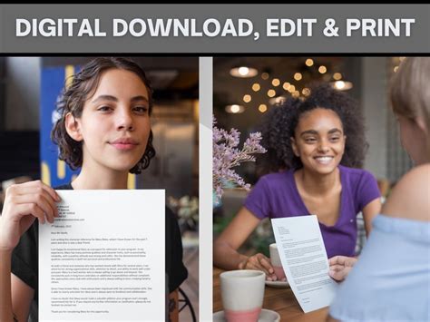 Character Reference Written Letter Recommendation Letter Editable Letter Template Suitable For