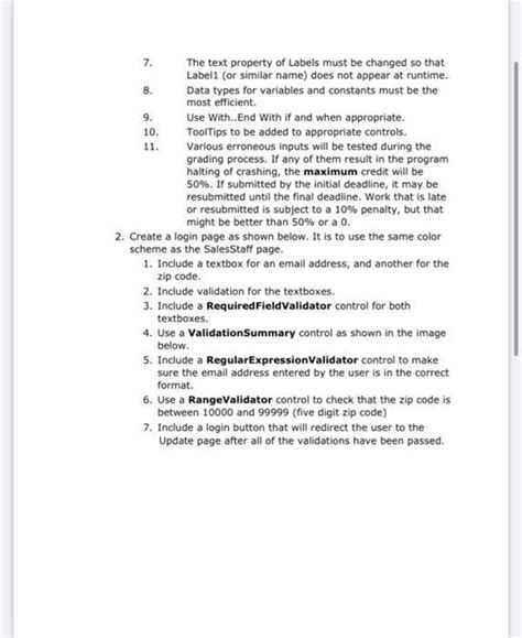 CS2453 Visual Basic VB6 Sales Staff Objectives 1 Chegg