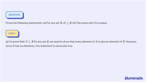 solved prove the following statements a for any set s ∅⊆s b the