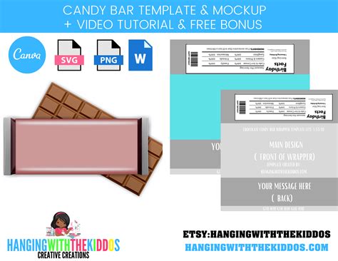 Wonka Bar Wrapper Printables