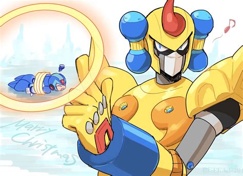 「生け捕りに成功したヴァジュリーラメリークリスマスロックマンx 」じたーんのイラスト