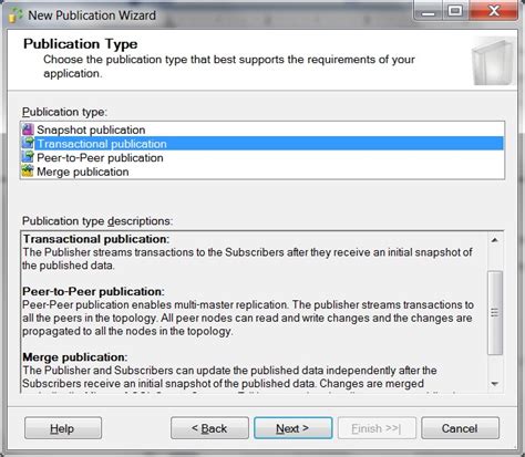 Sql Server Rain Or Shine Creating A Transactional Replication