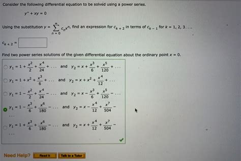 Solved Consider The Following Differential Equation To Be