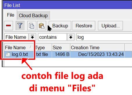 Setting LOG MikroTik Service Keliling Komputer Jaringan