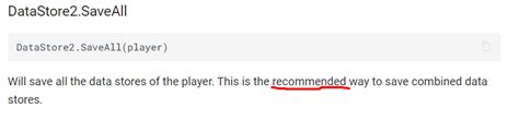 Datastore2 Saveall At Playerremoving Scripting Support Developer