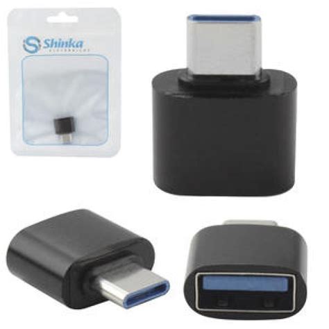 Adaptador Otg Type C Macho Para Usb Femea A Preto Raicrom Tecnologia Ao Seu Alcance