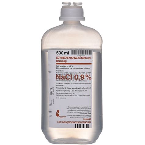 Isotonische Kochsalzlösung 0 9 Bernburg 10x500 ml Shop Apotheke