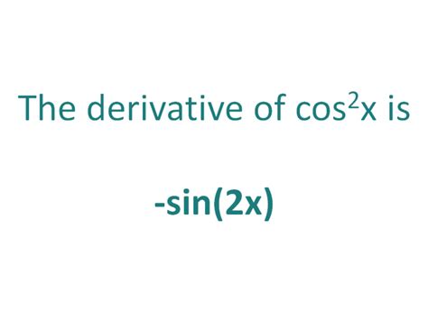 The Derivative Of Cos 2x Derivativeit