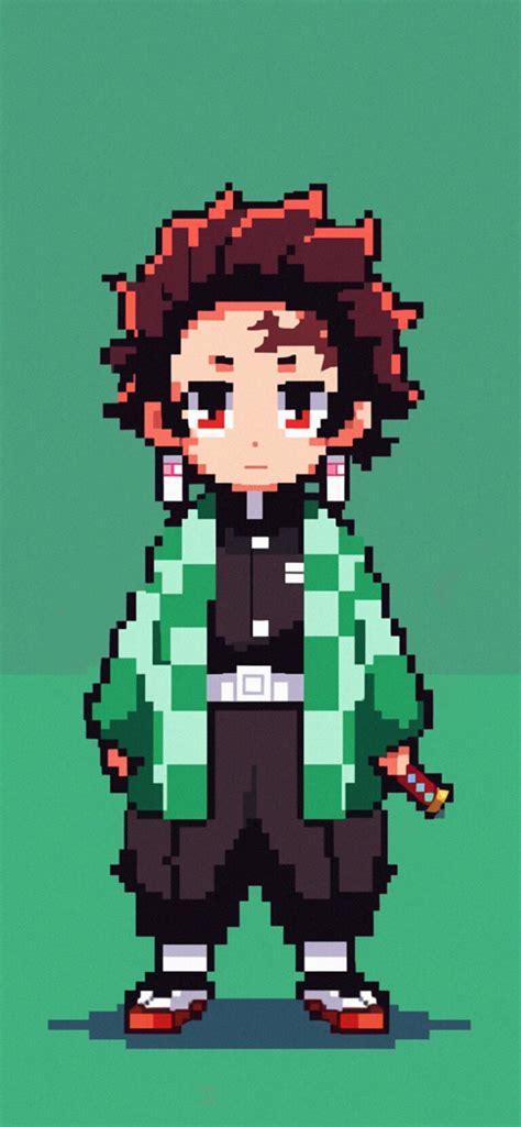 Tanjiro Kamado Pixel Art Wallpapers Cool Demon Slayer Wallpaper