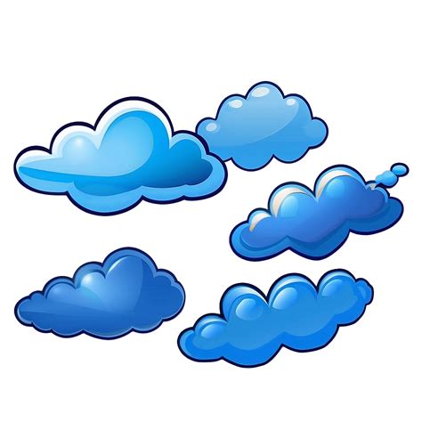 Download Cartoon Blue Clouds Png 06202024