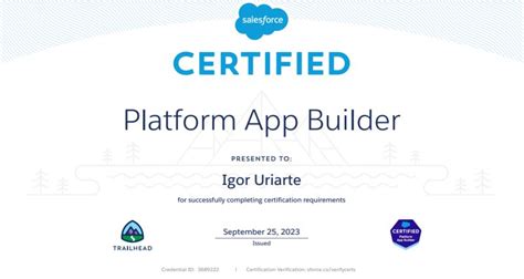 Igor Uriarte Aranda On Linkedin Salesforcecertification Platformappbuilder Grateful Salesforce