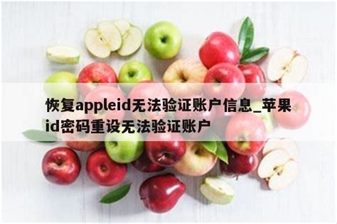 恢复appleid无法验证账户信息 苹果id密码重设无法验证账户 美国苹果ID APPid共享网