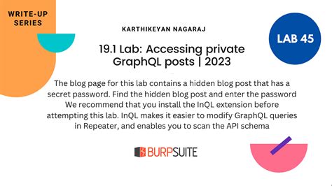 19 1 lab accessing private graphql posts 2023 by karthikeyan