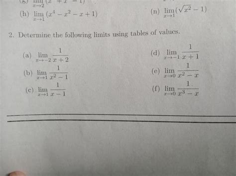 [grade 11 Limits Table Of Values] R Homeworkhelp