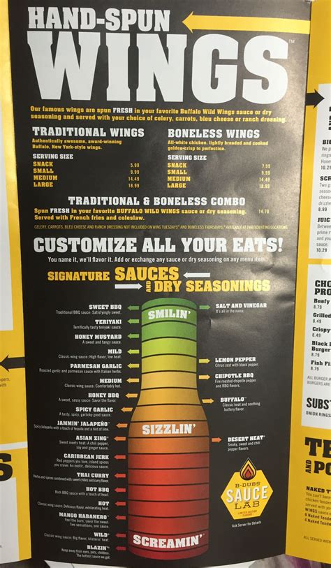 Buffalo Wild Wings Menu Heat Scale At Louise Armstrong Blog